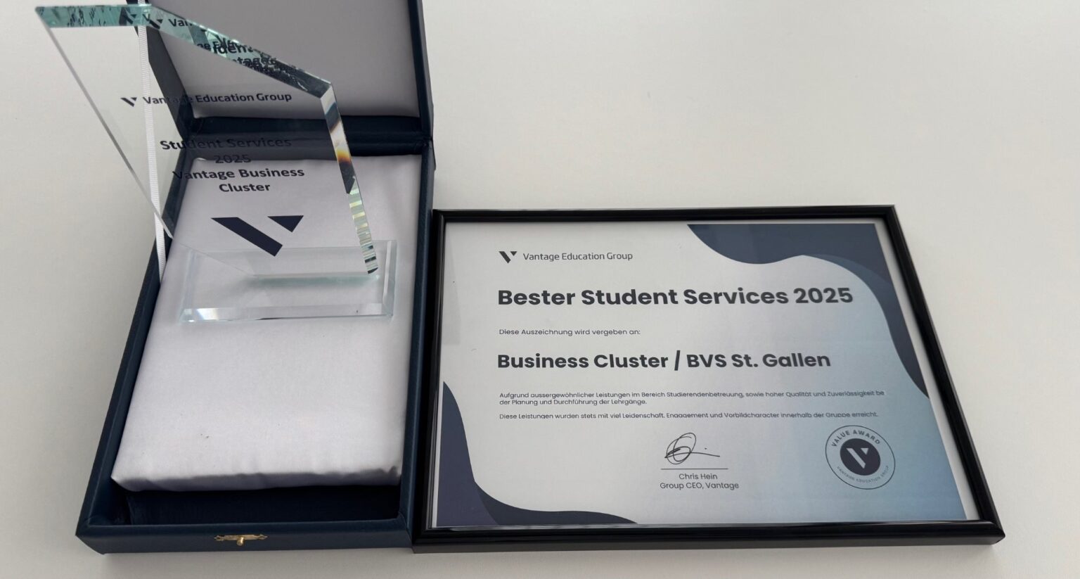 BVS gewinnt Vantage Award „Bester Student Service 2025“ | BVS
